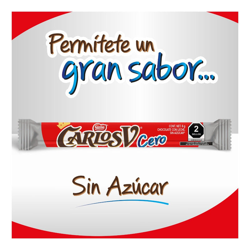 Chocolate Carlos V Stick Sin Azúcar 112 Gr Bolsa Con 14 Piez ...